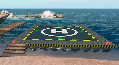 Second Life Marketplace - DO Helipad Pontoon - Mesh! Helicopter Landing ...