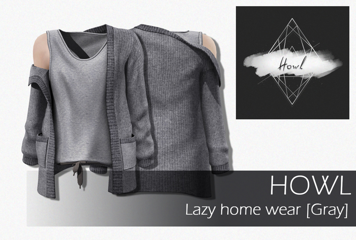 Second Life Marketplace - Howl - Lazy home wear [Gray] WEAR