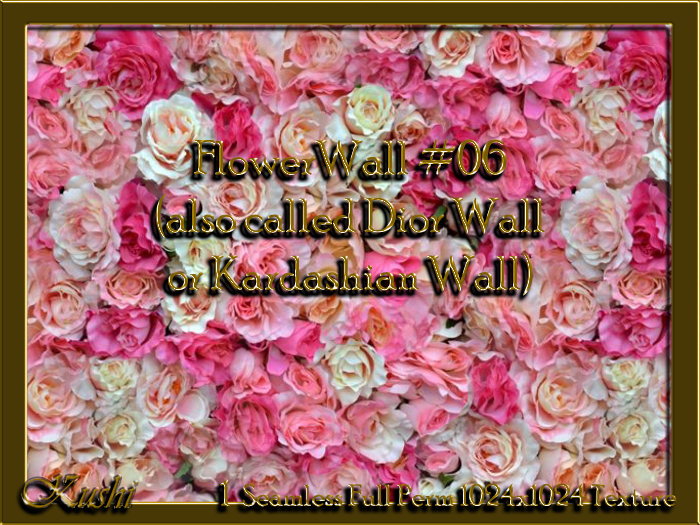 Second Life Marketplace - Flower Wall #06 Textures (also known as "Dior ...