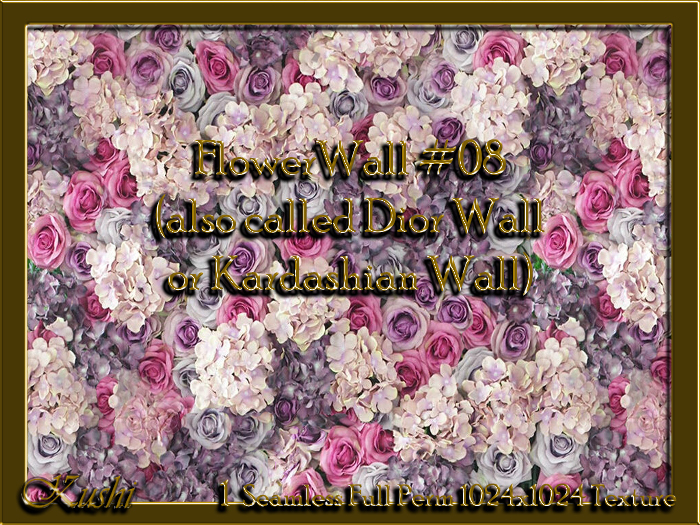Second Life Marketplace - Flower Wall #08 Textures (also known as "Dior ...
