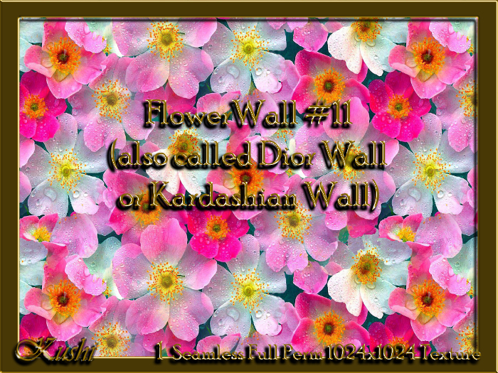 Second Life Marketplace - Flower Wall #11 Textures (also known as "Dior ...