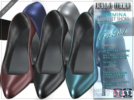 Second Life Marketplace - 50% OFF FATPACK - Bella Moda: 6x Femmina Mid ...