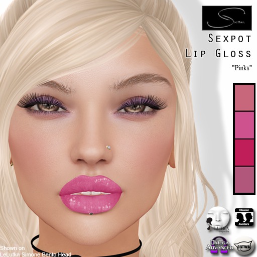 Second Life Marketplace Stellar Sexpot Lip Gloss Pinks Lelutka
