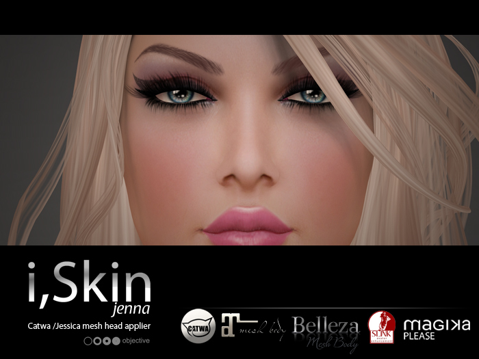 Second Life Marketplace - objective / i,Skin jenna NATURAL (MESH head ...