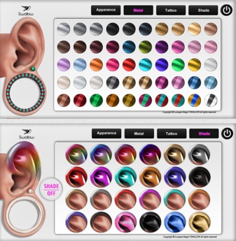 Second Life Marketplace - ^^Swallow^^ Gauged Ears /(Wear)