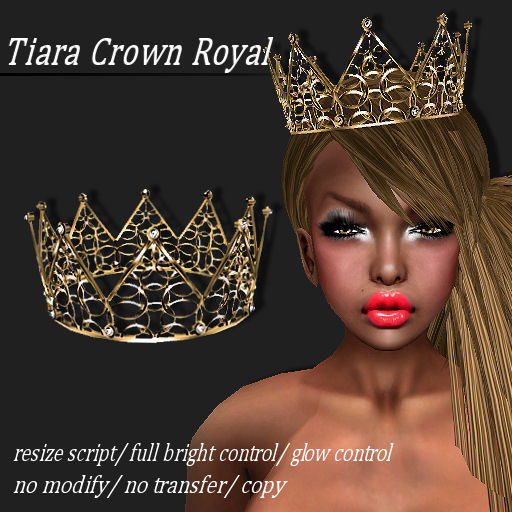 Second Life Marketplace - Tiara Crown Royal Gold (transfer) -RYCA-