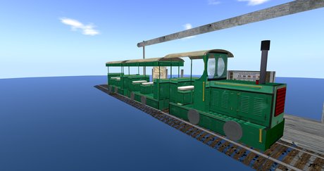 Second Life Marketplace - gare petit train vert av