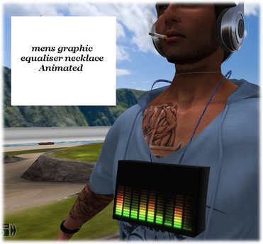 Second Life Marketplace - mens animated graphic equaliser necklace ...