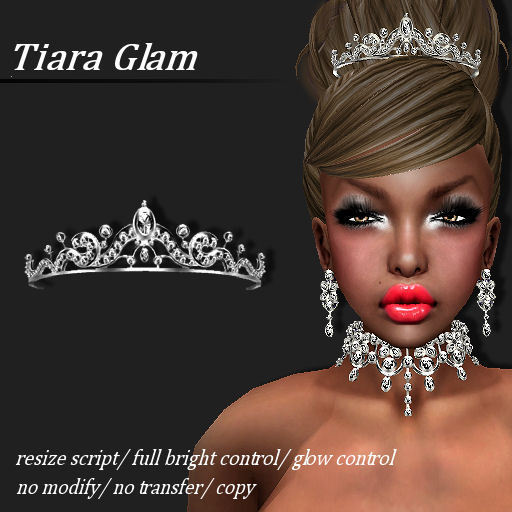 Second Life Marketplace - Tiara Glam Platinum (transfer) -RYCA-