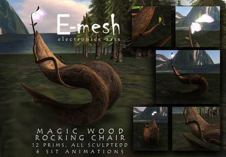 Second Life Marketplace - E-mesh: Magic wood Rocking Chair
