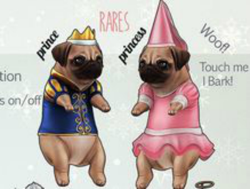 Second Life Marketplace - Birdy - A Pug Xmas - Prince Pug [box] RARE