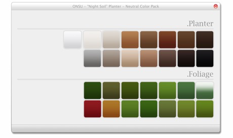 Second Life Marketplace - Onsu ~ "Night Soil" Planter ~ Neutral Color Pack