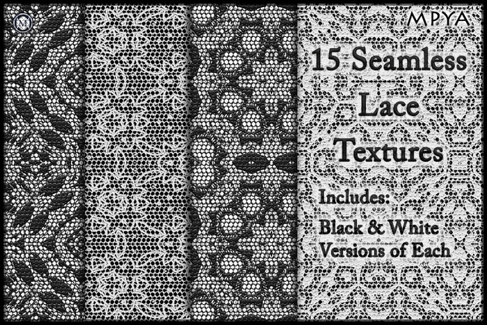 Second Life Marketplace - 15 Seamless Lace Textures