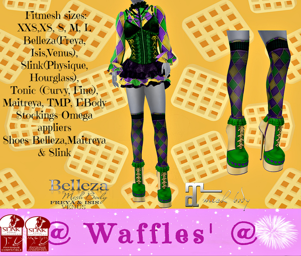 Second Life Marketplace Wm Mardi Gras V2 Fitmesh Outfit