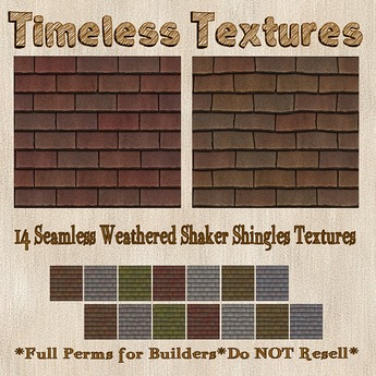 Second Life Marketplace - 14 Seamless Weathered Shaker Shingles ...