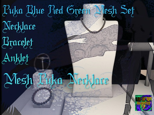 Second Life Marketplace - Ladies Puka Blue Red Green Mesh Set