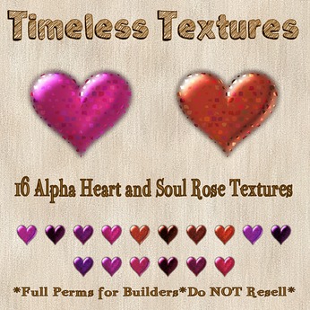 Second Life Marketplace - 16 Alpha Heart and Soul Rose Timeless Textures