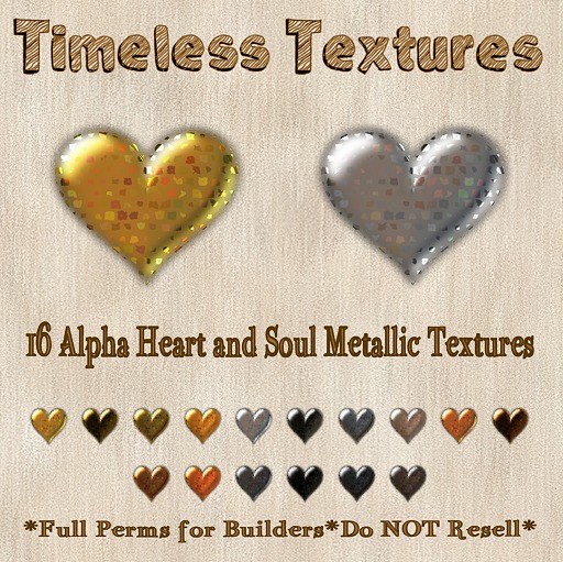 Second Life Marketplace - 16 Alpha Heart and Soul Metallic Timeless ...
