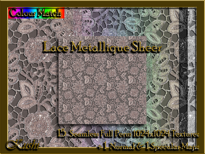 Second Life Marketplace - Lace Metallique SHEER Textures