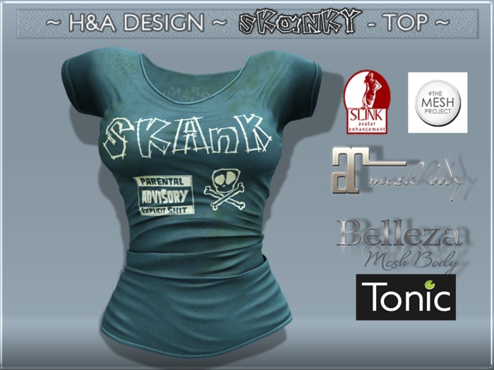 Second Life Marketplace - [H&A Designs]-*SKANKY*Top - Maitreya Lara ...