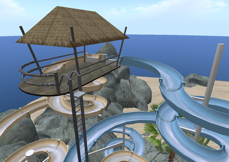 Second Life Marketplace - Tiki Water Slide