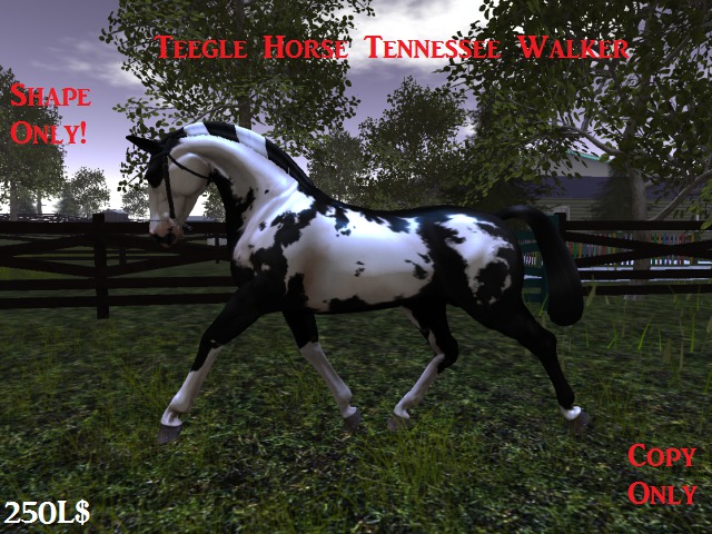 Second Life Marketplace - Teegle Horse Tennessee Walker