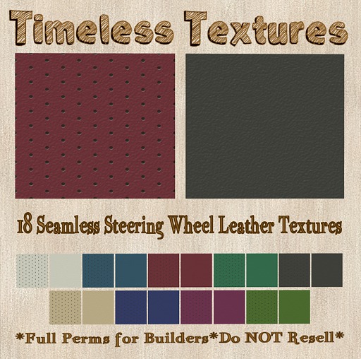 Second Life Marketplace - 18 Seamless Steering Wheel Leather Timeless ...