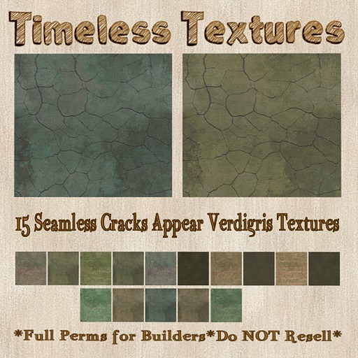 Second Life Marketplace - 15 Seamless Cracks Appear Verdigris Timeless ...