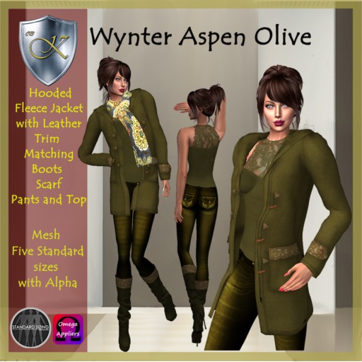 Second Life Marketplace - CBK Designs Wynter Aspen Olive Set