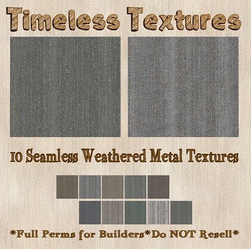Second Life Marketplace - 10 Seamless Weathered Metal Timeless Textures