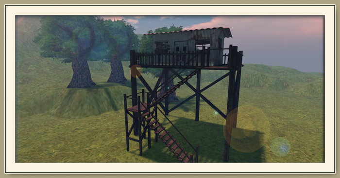 Second Life Marketplace - tin tower / guard tower rez box