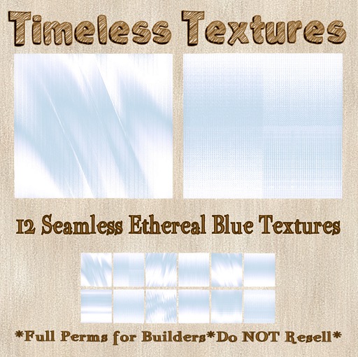 Second Life Marketplace - 12 Seamless Ethereal Blue Timeless Textures