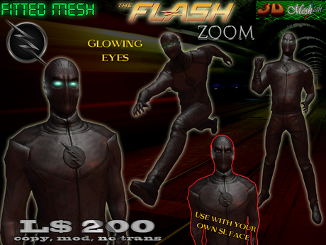 Second Life Marketplace - [Flash Zoom] Fitted mesh avatar w/ glowing ...