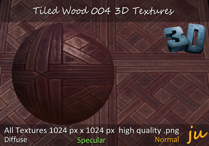 Second Life Marketplace - JU Tiled Wood 004 3D Textures Full Perm