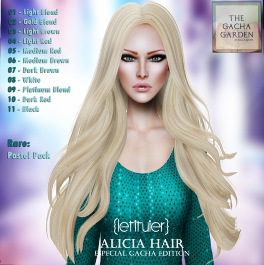 Second Life Marketplace - {Letituier} Alicia Hair - Light Red