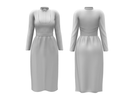 Second Life Marketplace - DAE OBJ PSD FITMESH Female Uniform With Dicky ...
