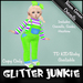 Second Life Marketplace - Glitter Junkie - Neon Green Overalls (TD KID)