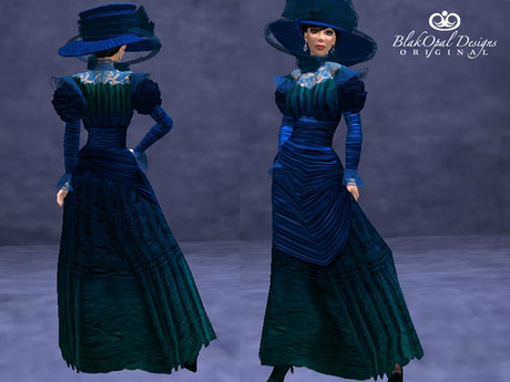 Second Life Marketplace - Gothic Gown Outfit - Aquamarine