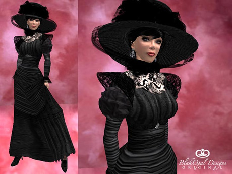 Second Life Marketplace - Gothic Gown Outfit - Black