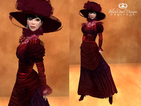 Second Life Marketplace - Gothic Gown Outfit - Garnet