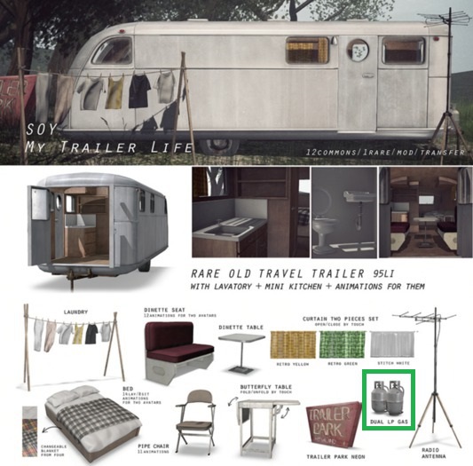 Second Life Marketplace - Soy. My Trailer Life - dual LP gas