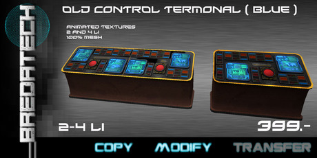 Second Life Marketplace - Breda Tech old control Terminal ( Blue ) Box