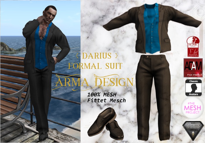 Second Life Marketplace - Darius 1 Formal Suit by ARMA DESIGN