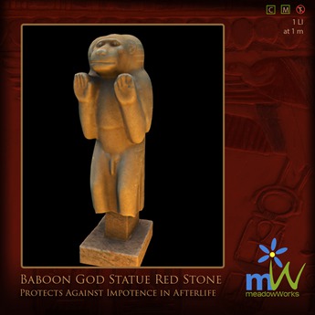 Second Life Marketplace - Baboon God Egyptian Statue