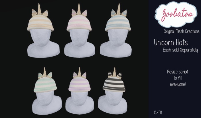 Second Life Marketplace - Zoobatos - Unicorn hat (Gold)
