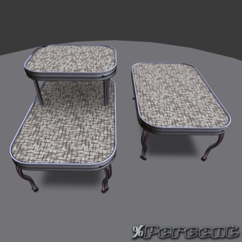 Second Life Marketplace - % Diner Side & Coffee Tables (multi) *MESH*