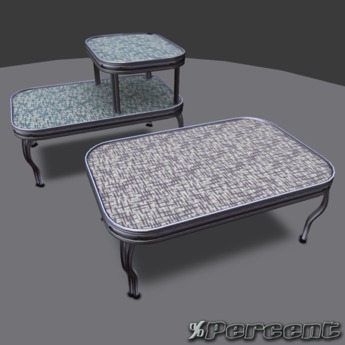 Second Life Marketplace - % Diner Side & Coffee Tables (multi) *MESH*