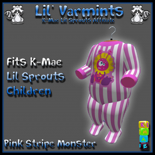 Second Life Marketplace - Lil' Varmints Outfit - PinkStripeMonster