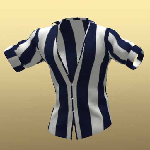 Second Life Marketplace - Aesthetic Unbuttoned Short Sleeve Shirt -blue ...