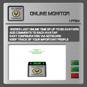 Second Life Marketplace - EMU Online Monitor